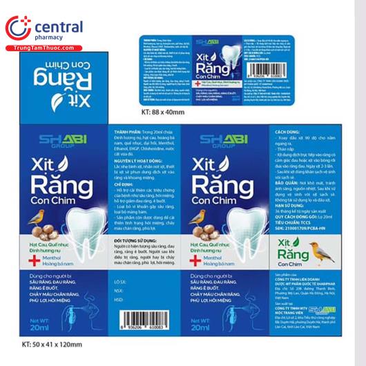 [CHÍNH HÃNG] Xịt Răng Con Chim 20 ml ngăn ngừa sâu răng, hôi miệng