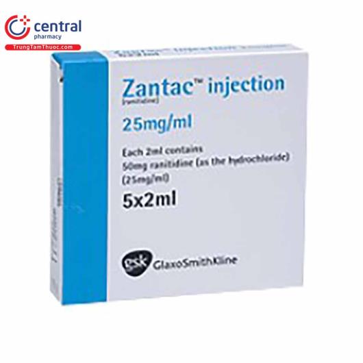 Thuốc Zantac injection 25mg/ml: tác dụng, chỉ định, cách dùng thuốc