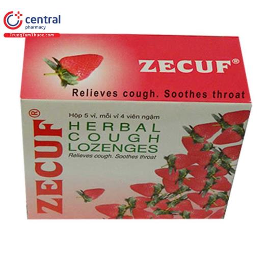 Thuốc Zecuf Herbal Cough Lozenges (Strawberry Flavour)