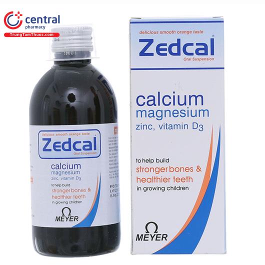 Siro Zedcal 100ml - Bổ sung calci, kẽm, magie, phòng ngừa còi xương