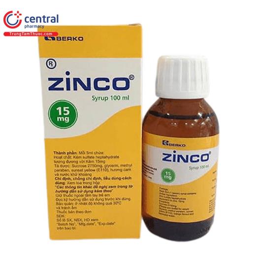 Thuốc Zinco Syrup 100ml - Thuốc bổ sung kẽm cho cơ thể