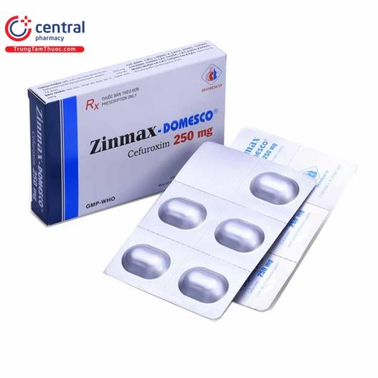 Thuốc Zinmax - Domesco 250mg điều trị nhiễm khuẩn ở trẻ em