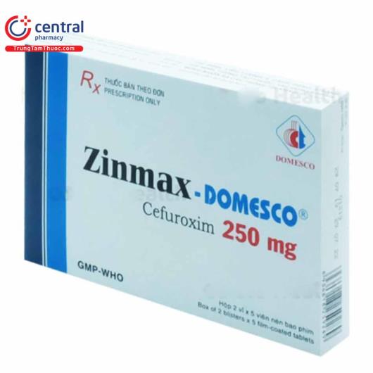Thuốc Zinmax - Domesco 250mg điều trị nhiễm khuẩn ở trẻ em