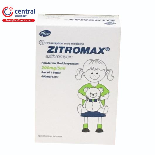 Thuốc Zitromax 200mg/5ml điều trị nhiều loại nhiễm trùng do vi khuẩn