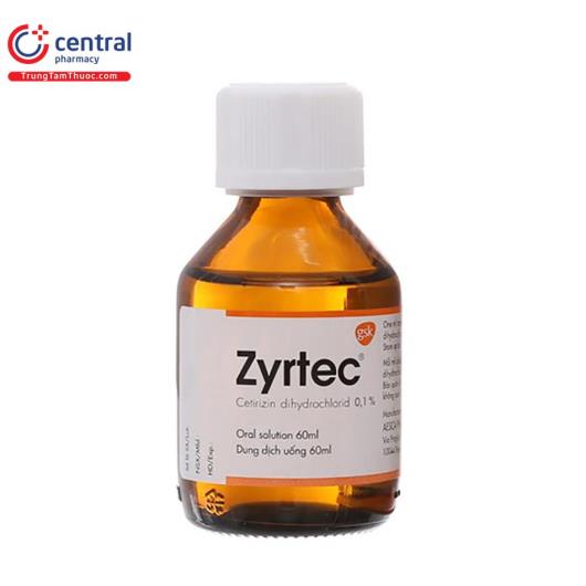Thuốc Zyrtec Siro 60ml: Cách dùng – liều dùng, lưu ý khi sử dụng