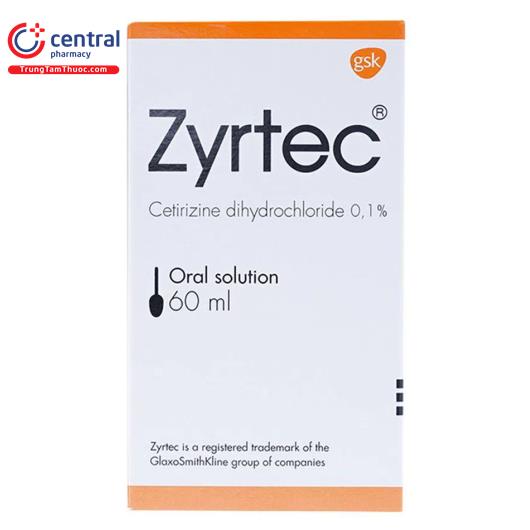 Thuốc Zyrtec Siro 60ml: Cách dùng – liều dùng, lưu ý khi sử dụng