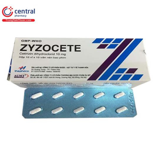 Thuốc Zyzocete (Cetirizine dihydroclorid 10mg): liều dùng, giá bán