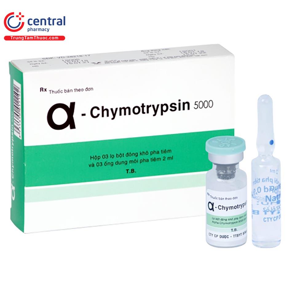 Thuốc a - Chymotrypsin 5000 Bidiphar: tác dụng và lưu ý sử dụng