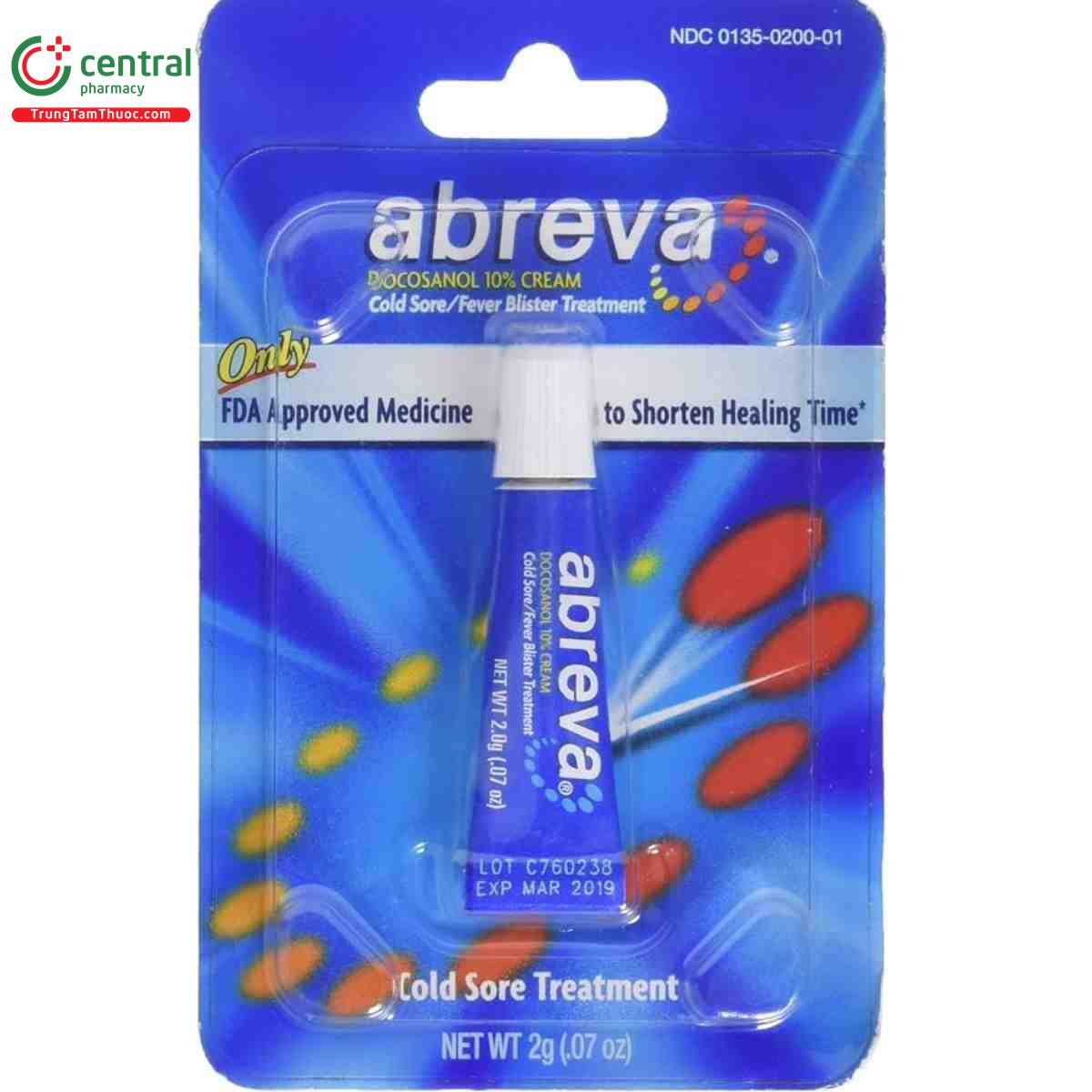 Thuốc Abreva điều trị các vết loét do nhiễm virus herpes simplex