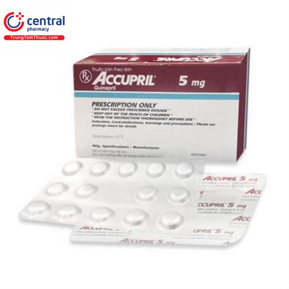 Thuốc Accupril 5mg - Thuốc Điều trị cao huyết áp, suy tim sung huyết