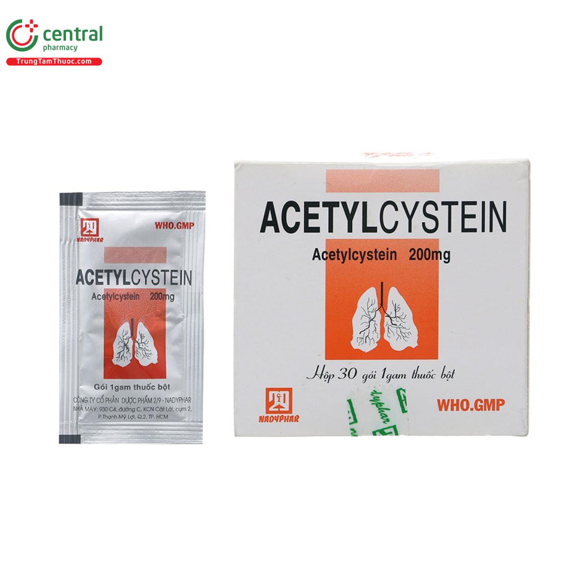 Thuốc bột Acetylcystein 200mg Nadyphar làm loãng đờm trong bệnh đường ...