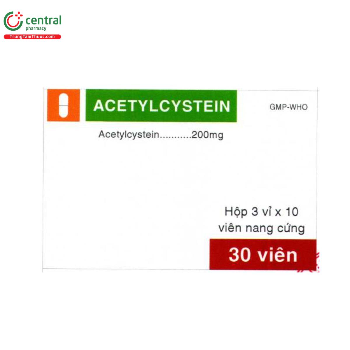 Thuốc Acetylcystein 200mg TV.Pharm giúp tiêu đờm trong viêm phế quản