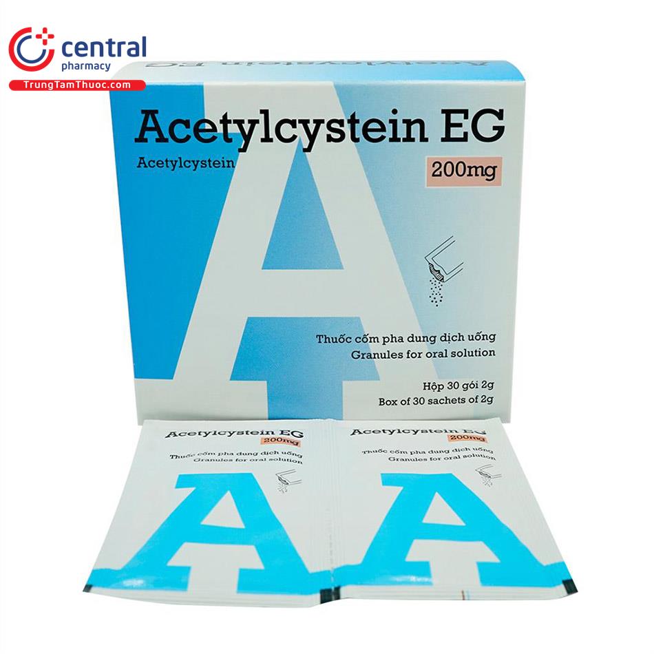 [CHÍNH HÃNG] Thuốc Acetylcysteine EG 200mg làm loãng đờm, long đờm