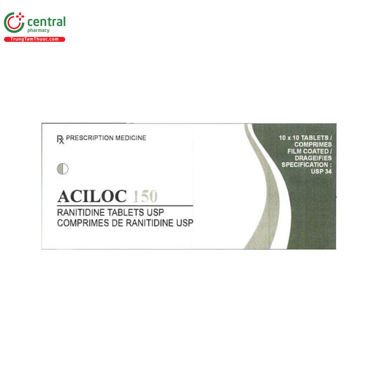 Thuốc Aciloc 150 chỉ định điều trị loét dạ dày - tá tràng lành tính