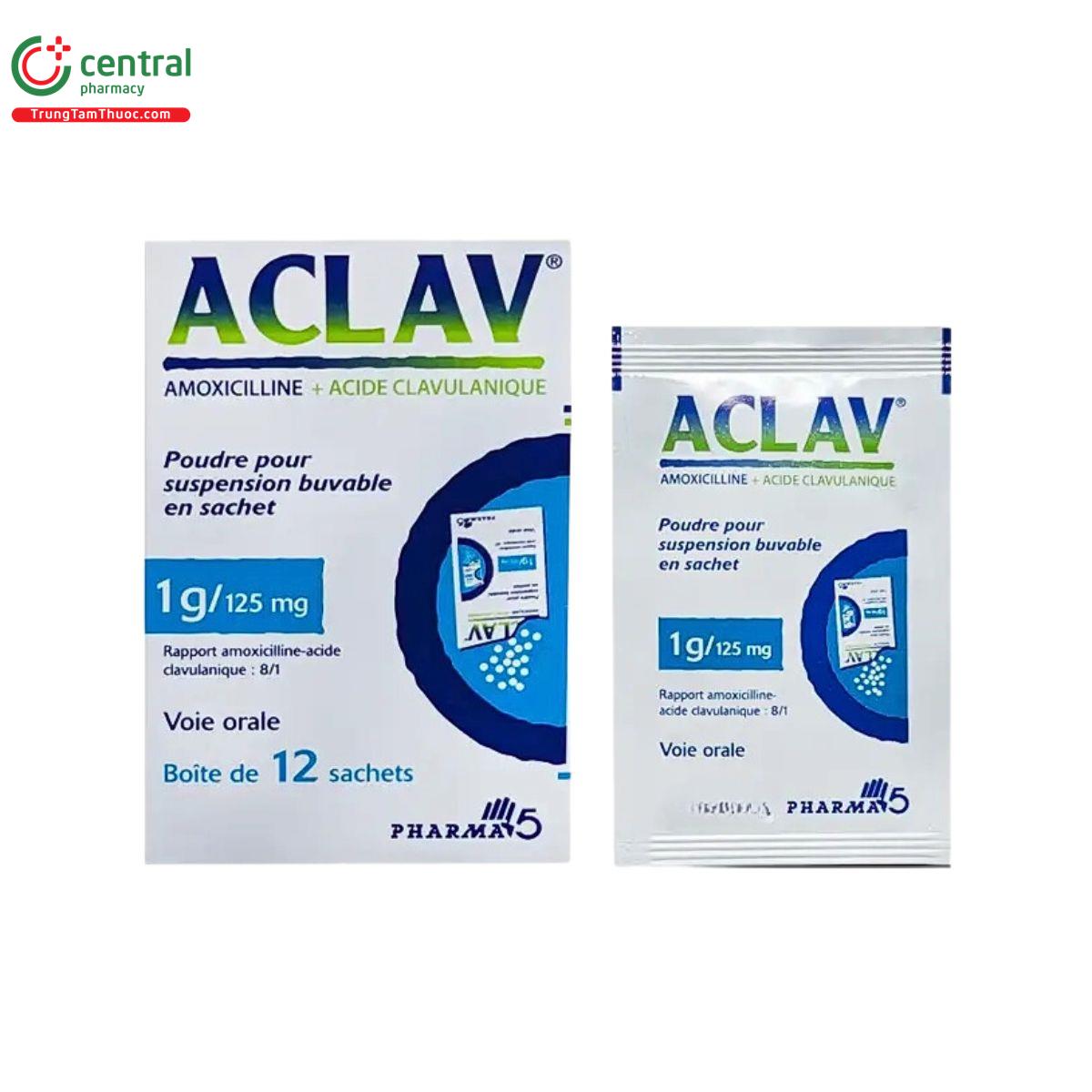 Thuốc Aclav 1g/125mg điều trị nhiễm khuẩn ở người lớn và trẻ em