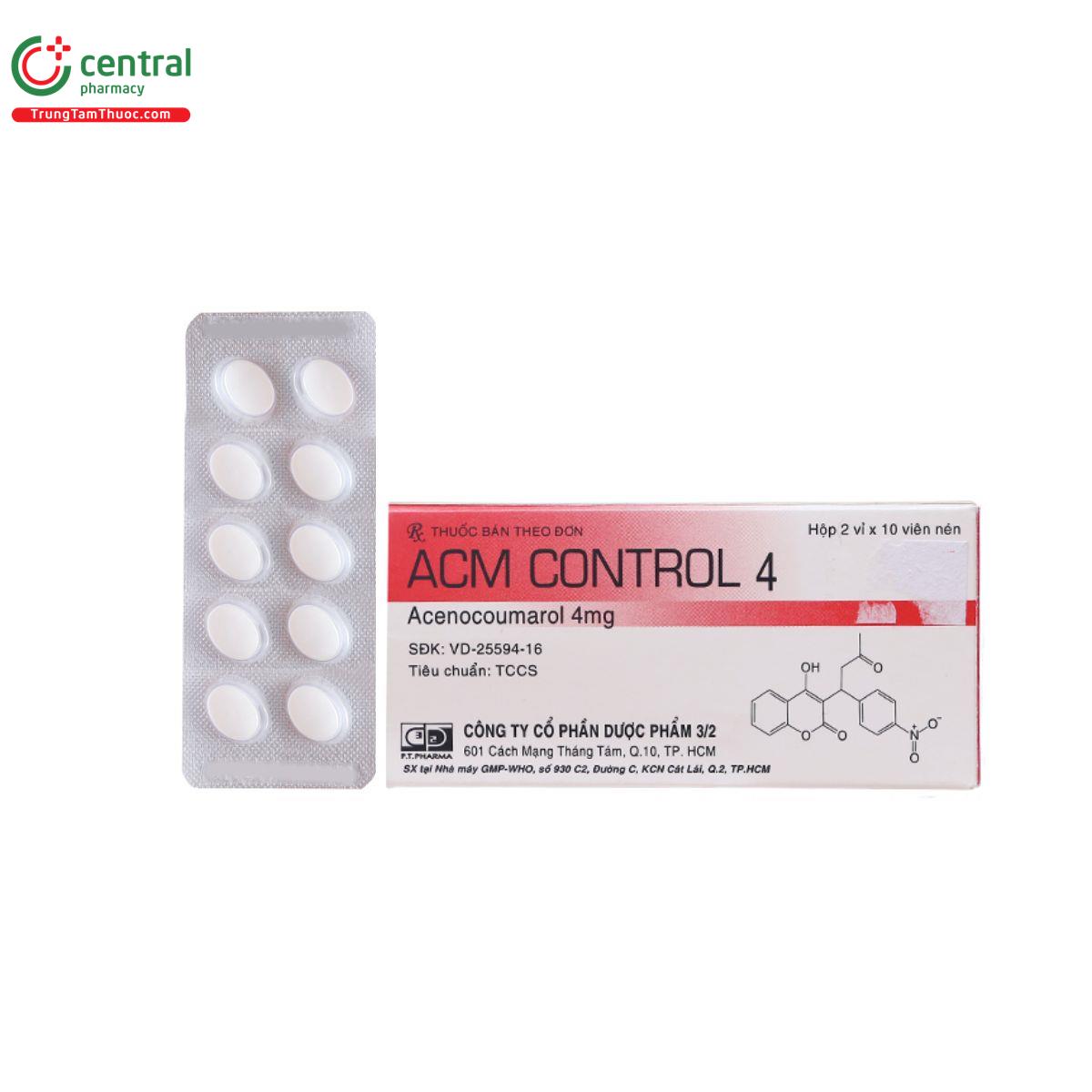 Thuốc ACM Control 4 điều trị và dự phòng huyết khối tắc mạch