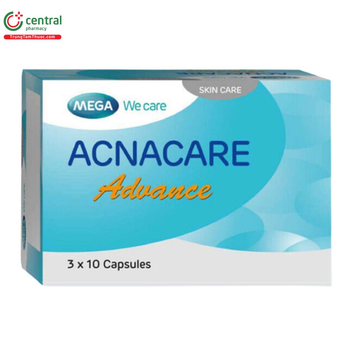 Thuốc uống trị mụn Acnacare Advance giảm tiết bã nhờn trên da, ngăn mụn