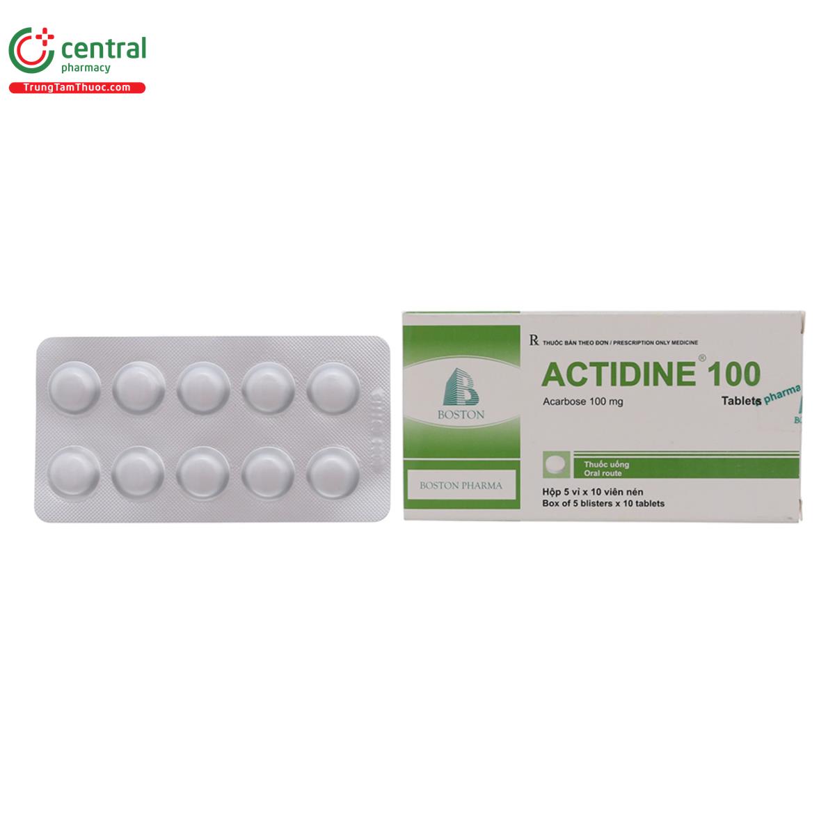 Thuốc Actidine 100mg Dược phẩm Boston điều trị đái tháo đường typ 2