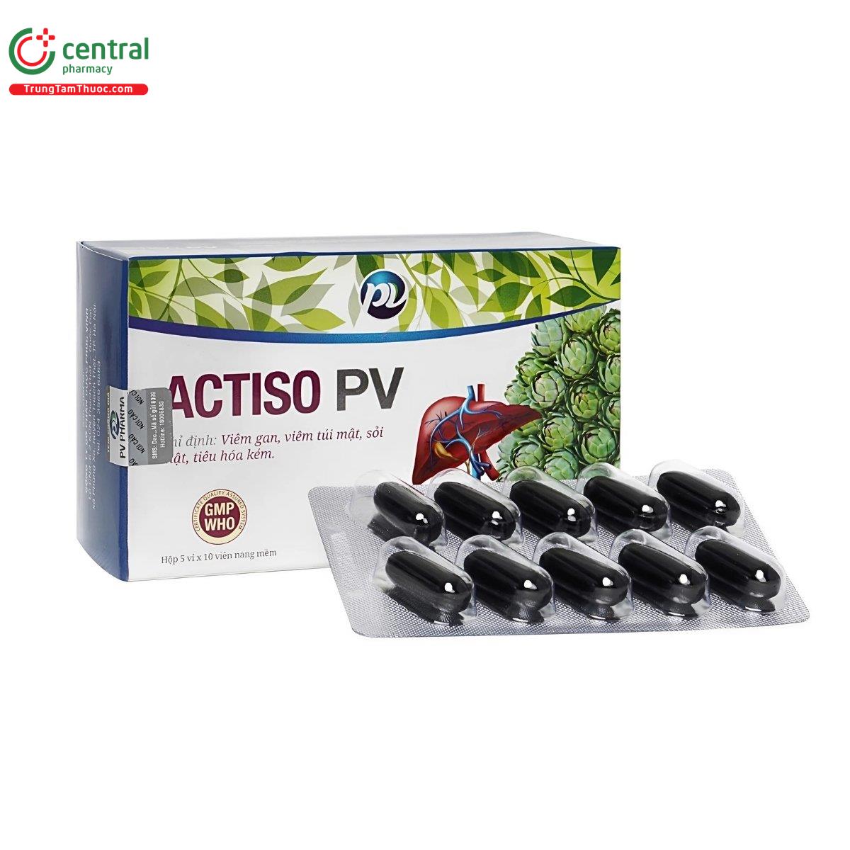 Thuốc Actiso PV điều trị viêm gan, viêm túi mật, sỏi mật và tiêu hóa kém