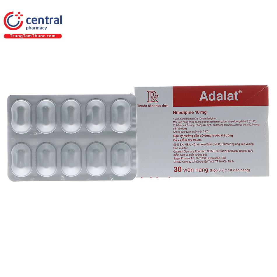 Thuốc hạ áp khẩn cấp Adalat 10mg ngậm dưới lưỡi: cách dùng, liều dùng