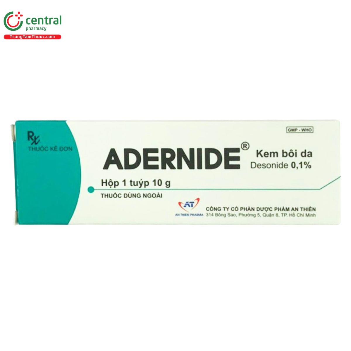 Thuốc Adernide 10g điều trị viêm da kích ứng, dị ứng, vẩy nến, chàm