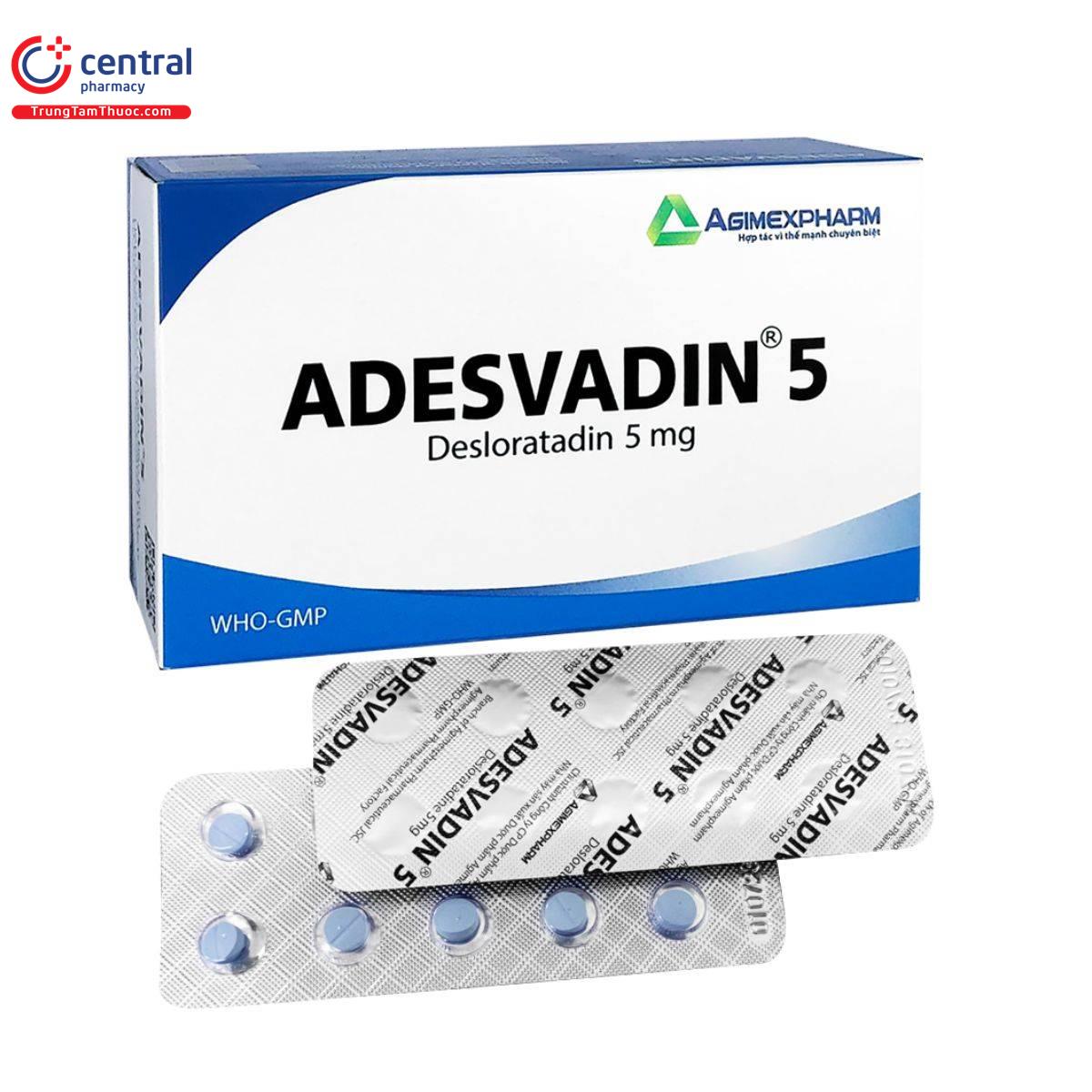 Thuốc Adesvadin-5 - Điều trị viêm mũi dị ứng và mày đay không rõ nguyên ...