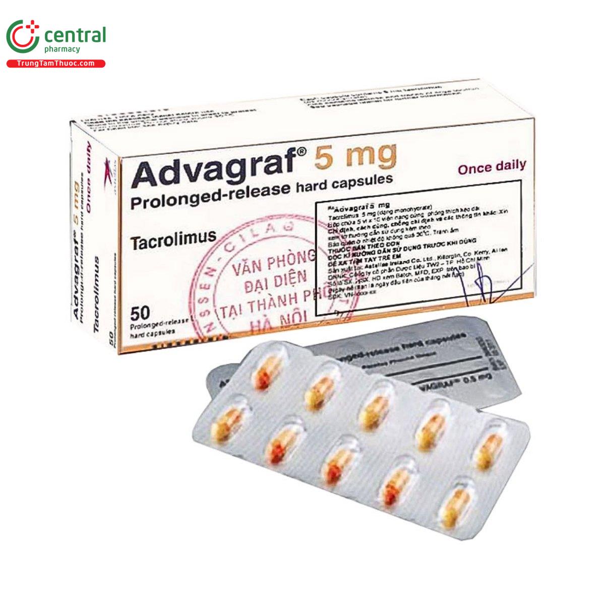 Thuốc Advagraf 5mg - Phòng ngừa thải ghép gan hay thận ở người lớn