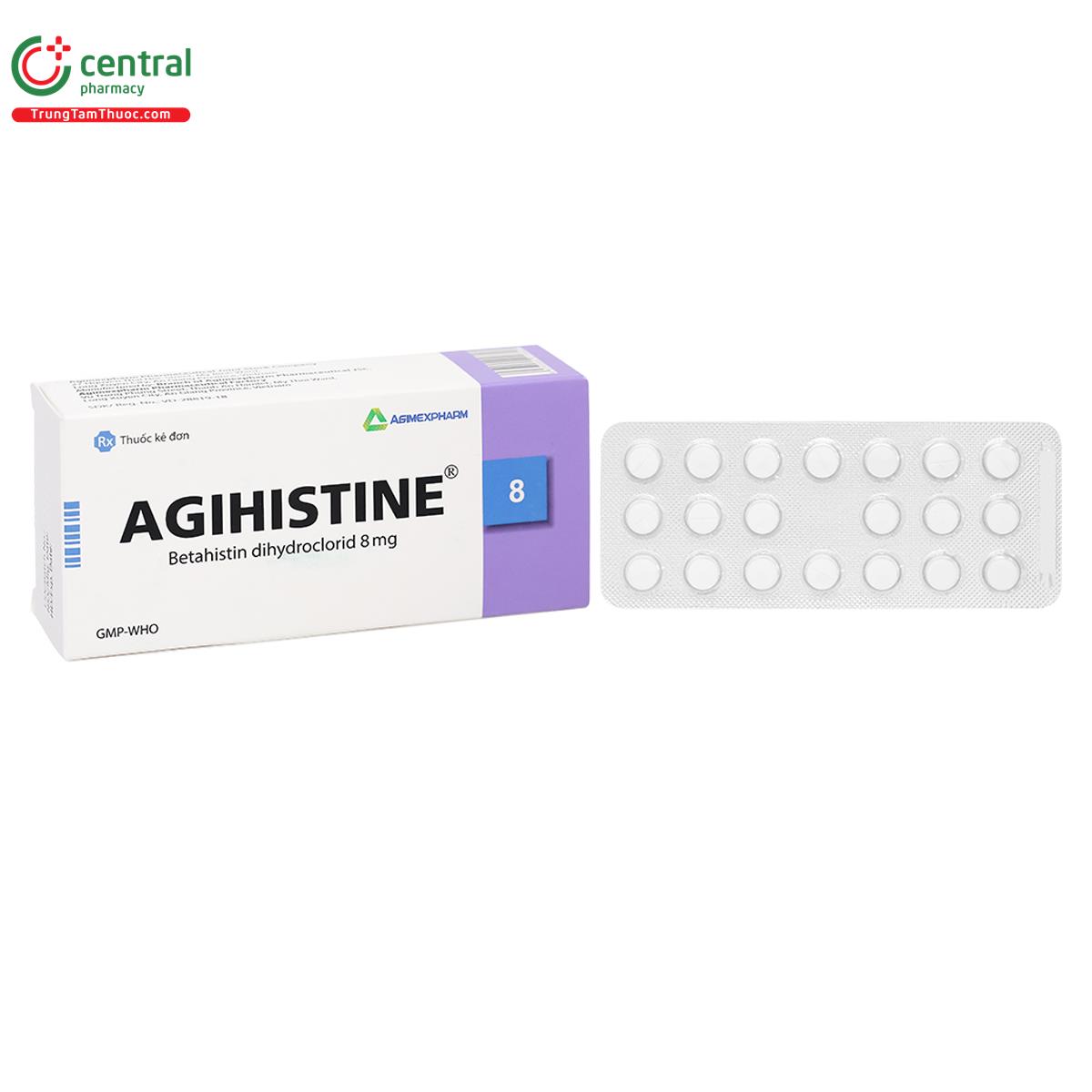 Thuốc Agihistine 8 - Điều trị các triệu chứng của hội chứng Ménière