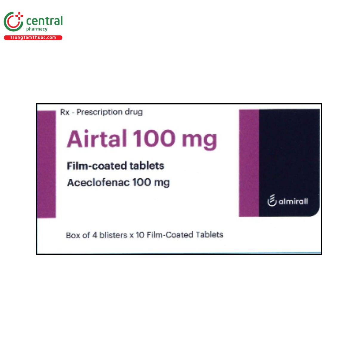 Thuốc Airtal 100mg - Giảm đau, chống viêm trong bệnh lý xương khớp