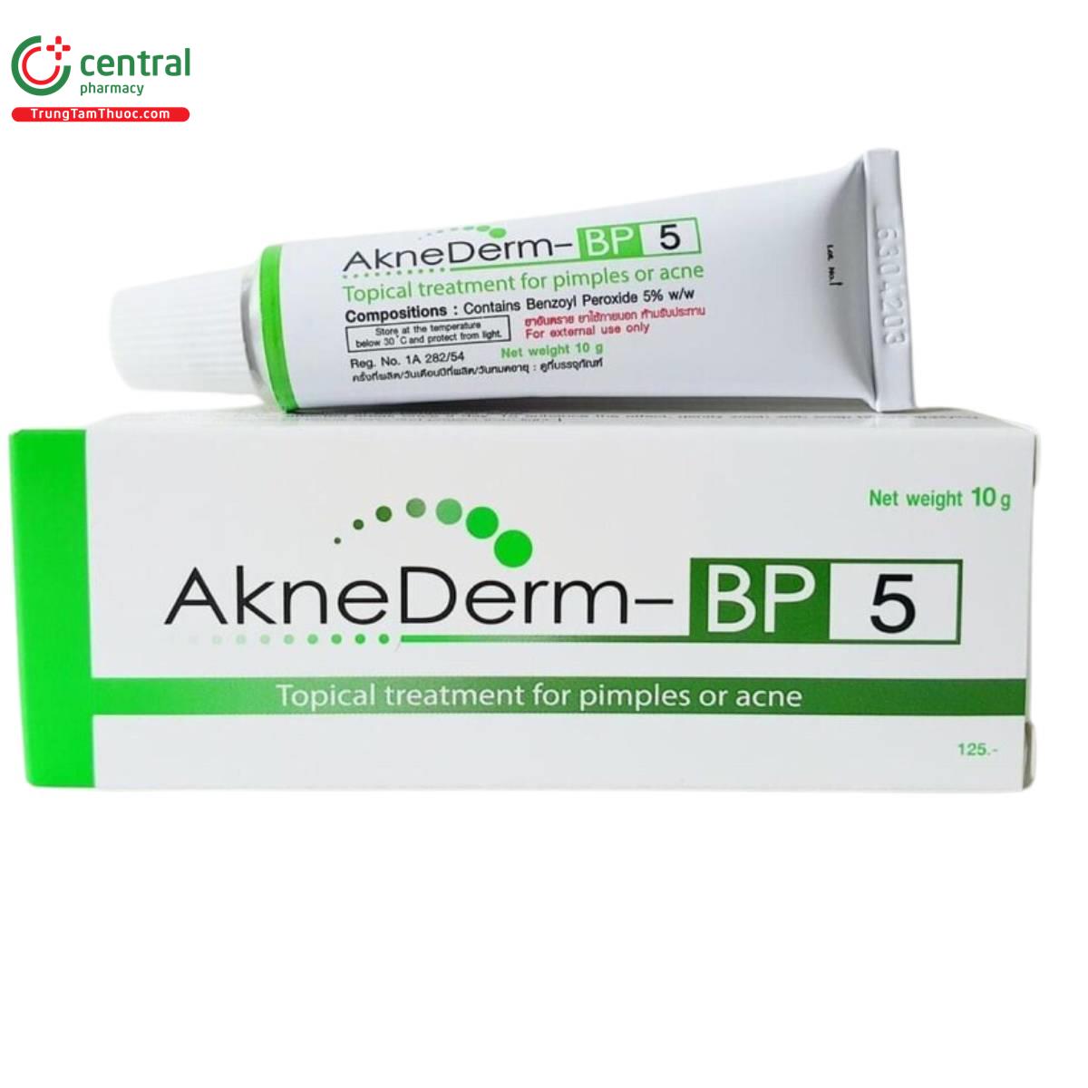 Thuốc Aknederm BP 5% điều trị mụn trứng cá, mụn viêm và mụn sưng đỏ