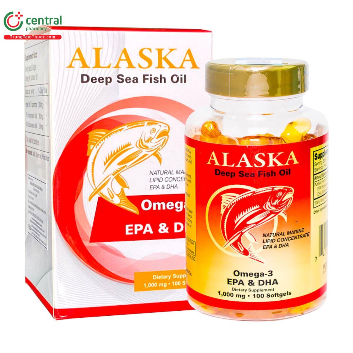 Thuốc Alaska Deep Sea Fish Oil Omega-3 EPA & DHA tăng cường thị lực