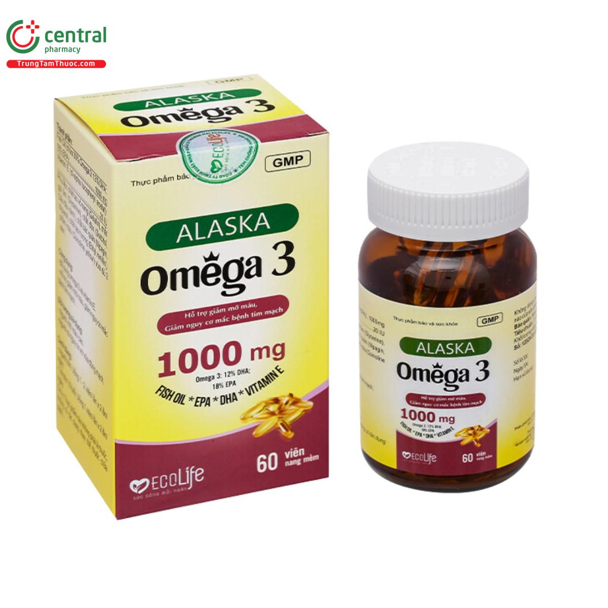 Alaska Omega 3 Ecolife - Bổ sung Omega 3, DHA, EPA, giúp hạ mỡ máu