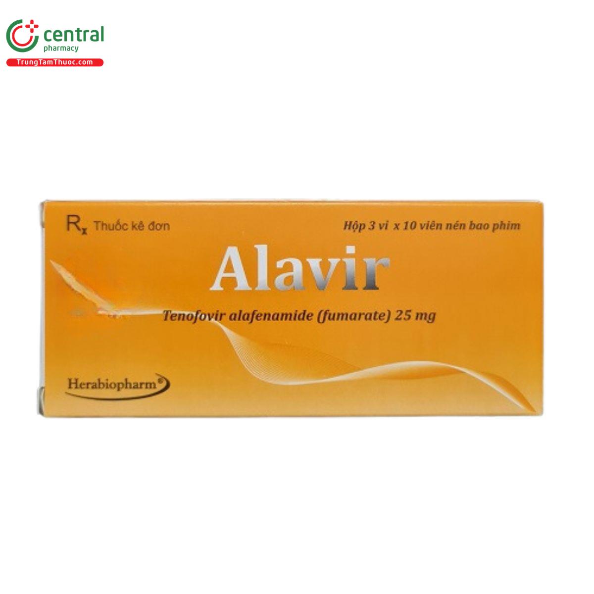 Thuốc Alavir 25mg - trị viêm gan B cho trẻ trên 12 tuổi và người lớn