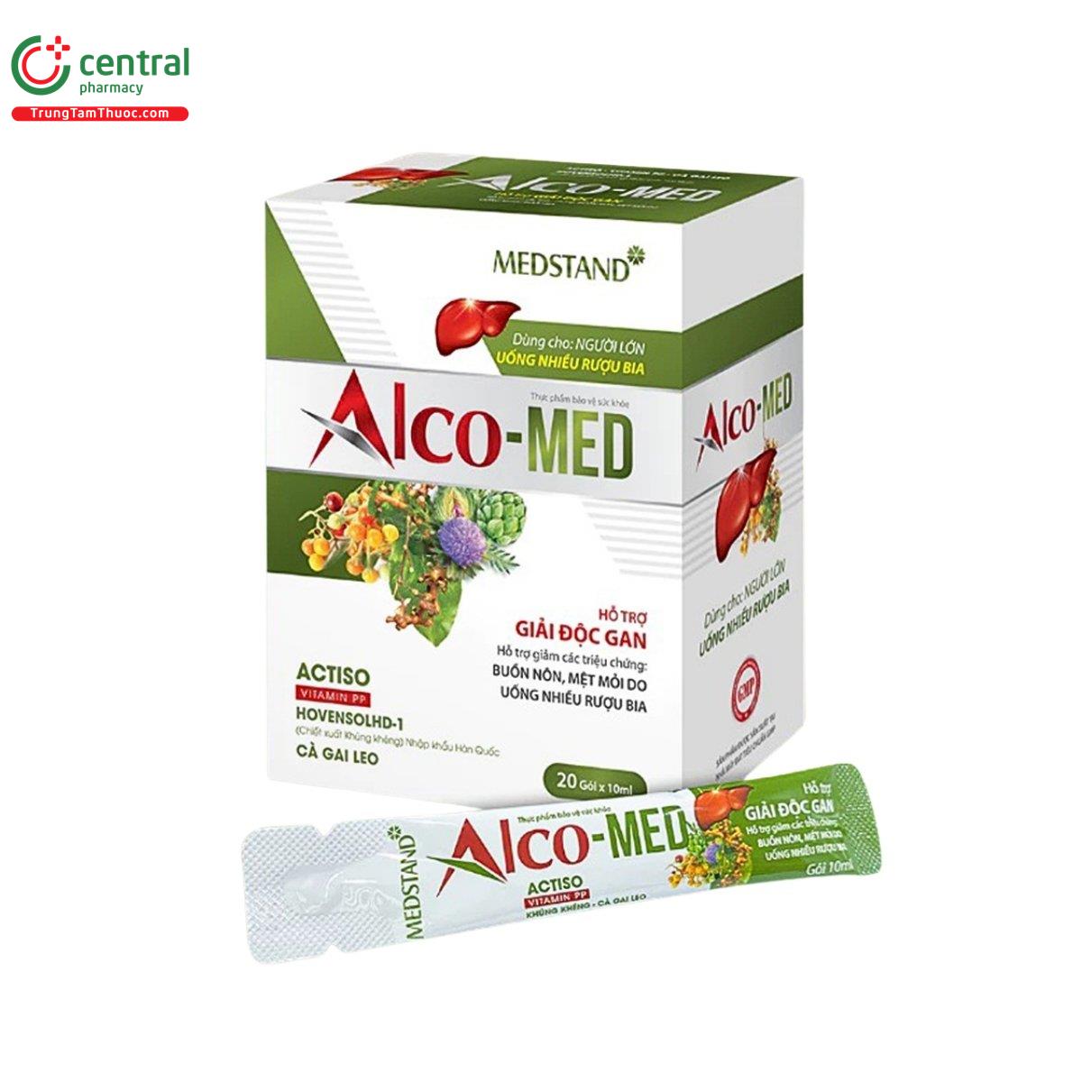 Alco-Med hỗ trợ giải độc gan, giảm buồn nôn, mệt mỏi do rượu bia