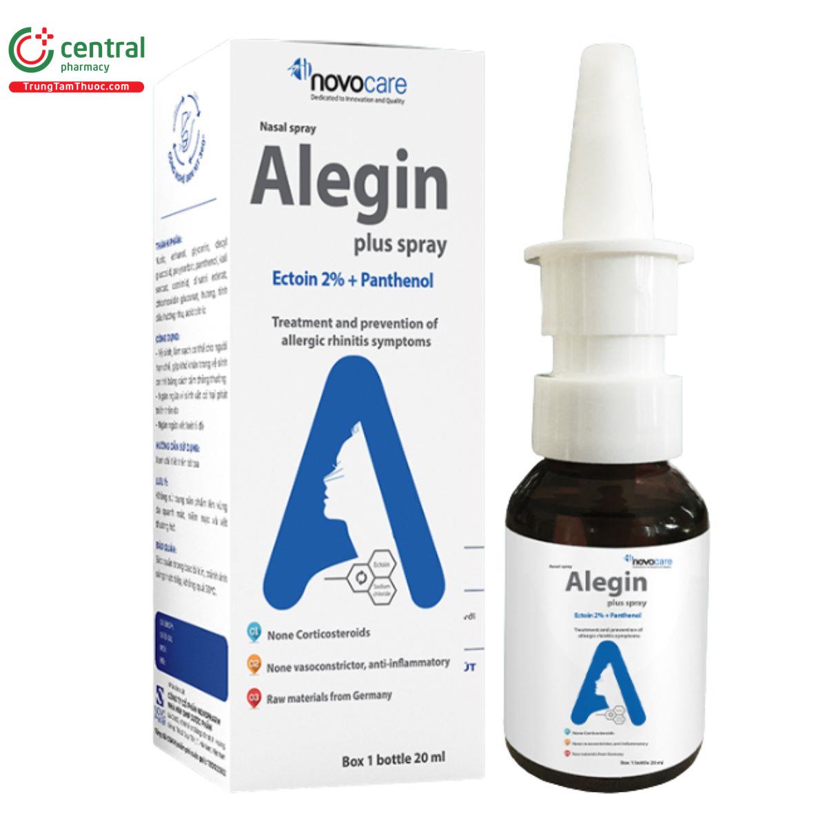 Alegin Plus Spray hỗ trợ giảm các triệu chứng bệnh lý viêm mũi dị ứng.