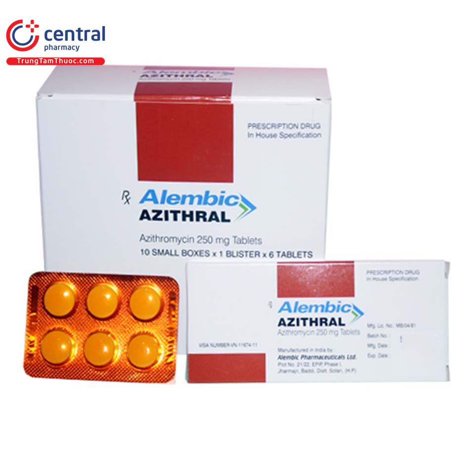 [CHÍNH HÃNG] Thuốc Alembic Azithral trị nhiễm trùng hô hấp trên dưới