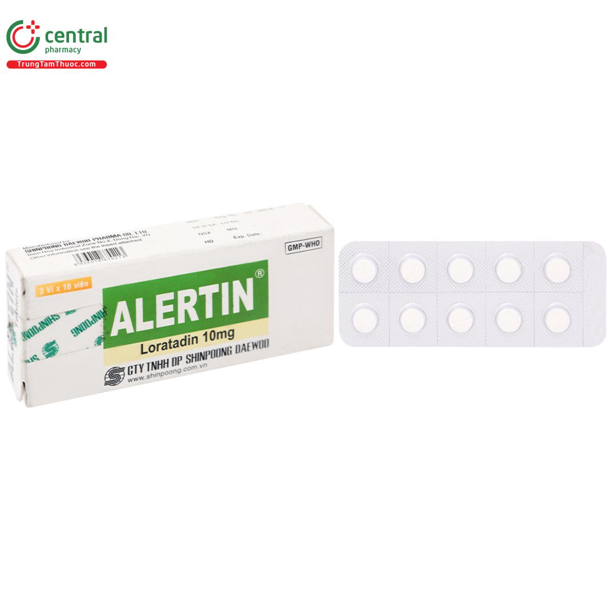 Thuốc Alertin 10mg -Điều trị viêm mũi dị ứng, nổi mề đay vô căn, ngứa
