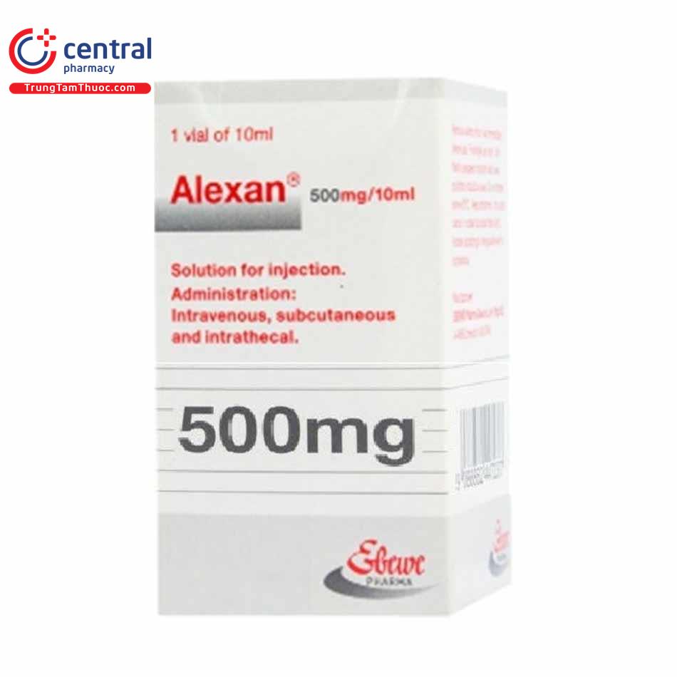 Thuốc Alexan 500mg điều trị bạch cầu dòng hạt cấp