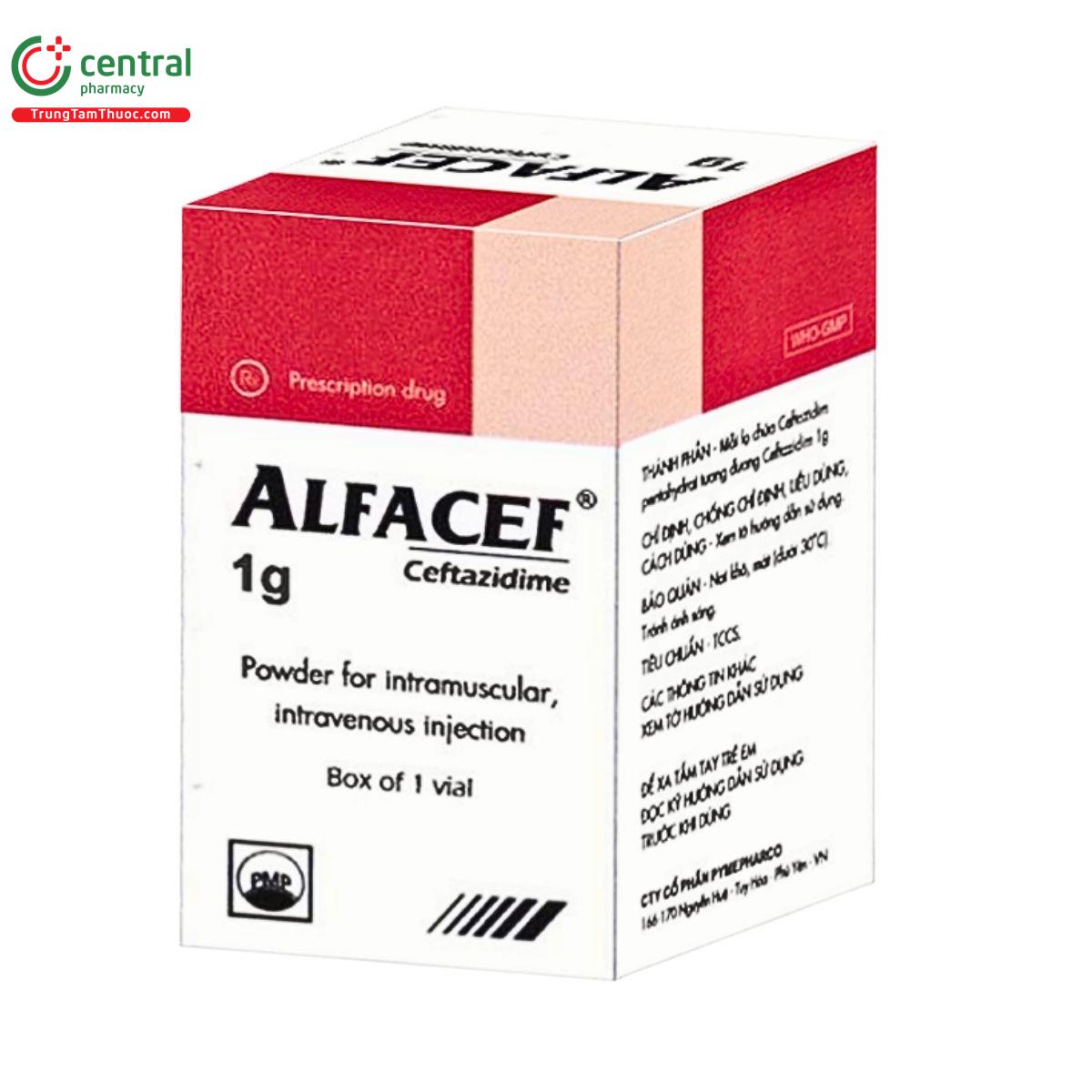 Thuốc Alfacef 1g giúp điều trị nhiễm khuẩn nặng, nhiễm khuẩn hô hấp