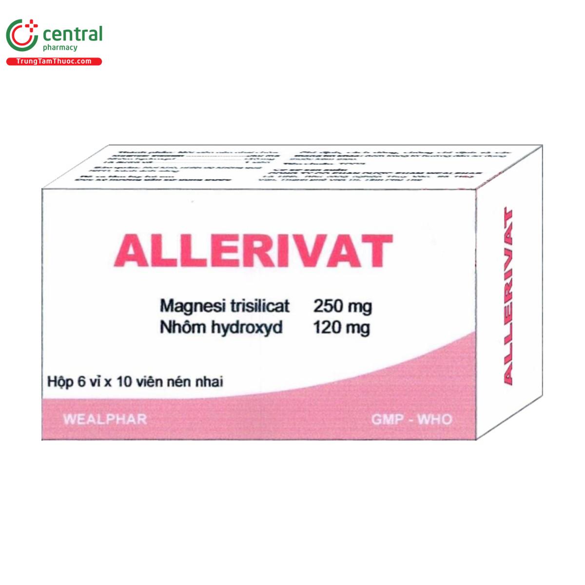 Thuốc Allerivat 250mg/120mg - Giúp làm giảm các triệu chứng khó tiêu
