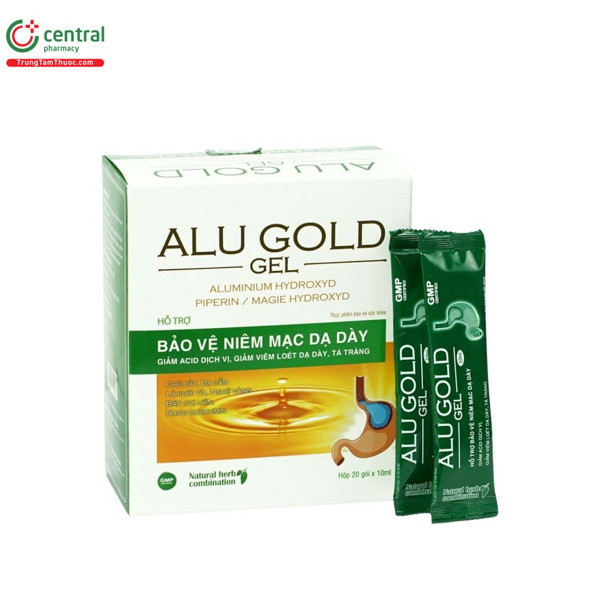 Thuốc Alu Gold Gel hỗ trợ giảm acid dịch vị, bảo vệ niêm mạc dạ dày