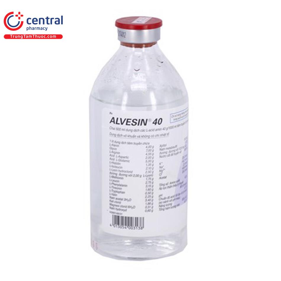 Dung dịch Alvesin 40 500ml cung cấp chất đạm: cách dùng, giá bán