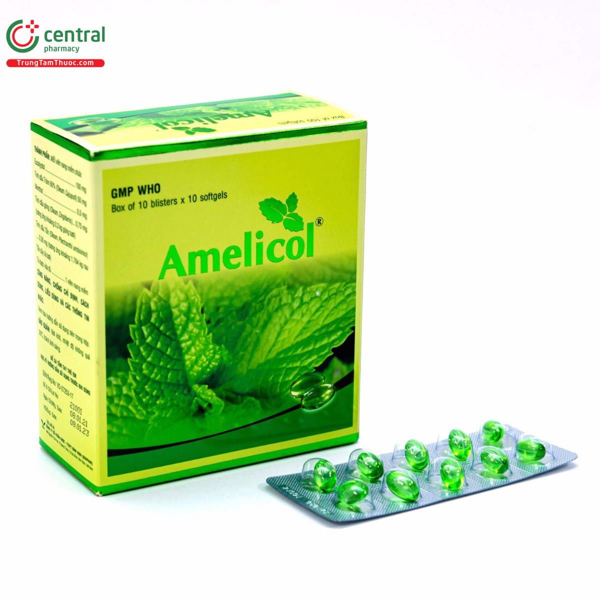 Thuốc Amelicol - Trị ho, đau họng, sổ mũi, sát trùng đường hô hấp