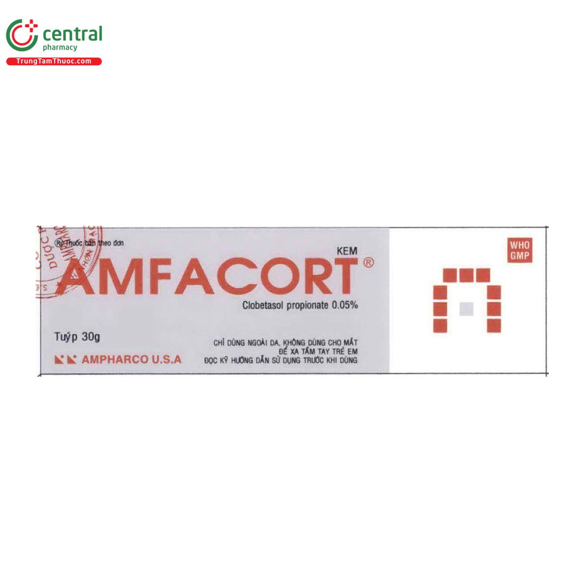 Thuốc Amfacort Cream 0,05% - trị ngứa da, viêm da, tróc vảy, eczema
