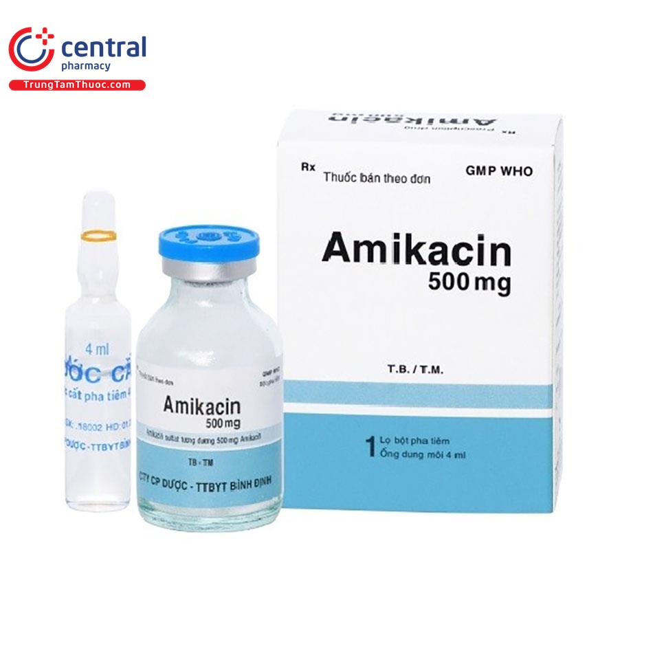 Thuốc Amikacin 500mg Bidiphar điều trị nhiễm khuẩn hiệu quả