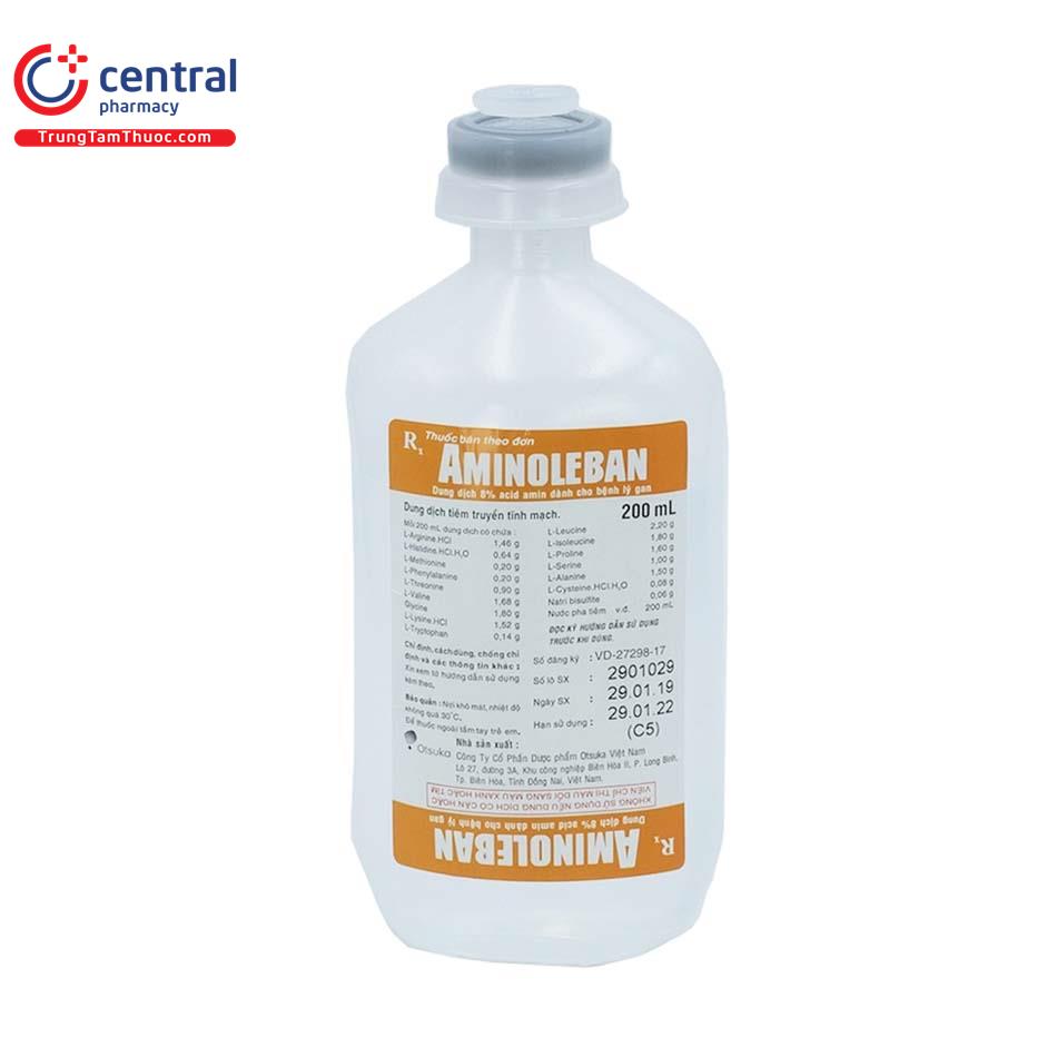 Dung dịch Aminoleban 8% chai 200ml: Tác dụng, chỉ định, liều dùng