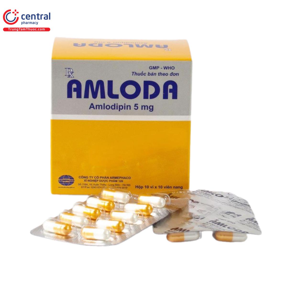 Thuốc Amloda 5mg: Điều trị bệnh lý cao huyết áp, đau thắt ngực