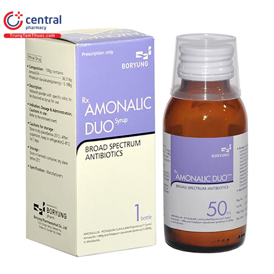 Thuốc Amonalic Duo Syrup điều trị nhiễm khuẩn: công dụng, liều dùng