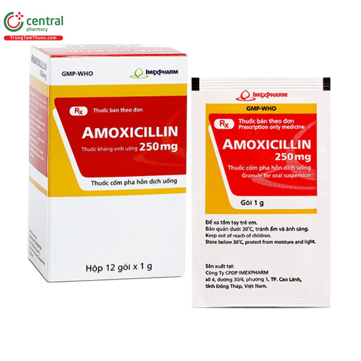 Thuốc Amoxicillin 250mg Imexpharm - điều trị nhiễm khuẩn hiệu quả