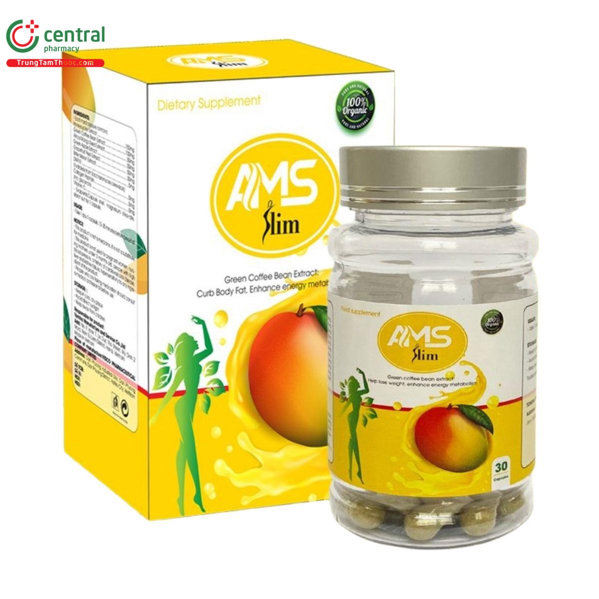 Thuốc AMS Slim - Hỗ trợ chuyển hóa chất béo, giúp kiểm soát cân nặng